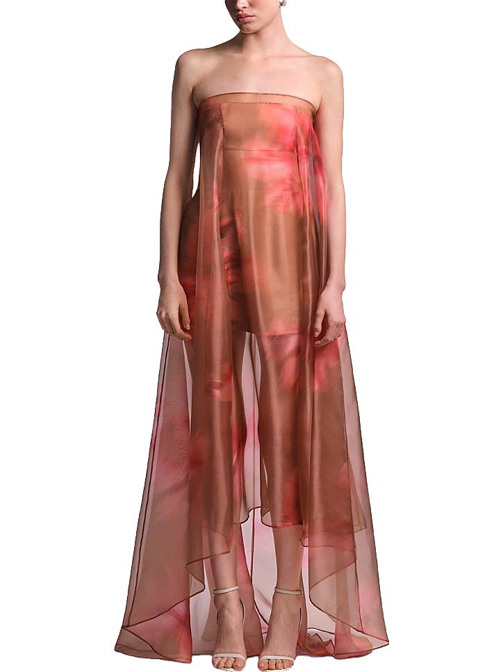 BCBGMAXAZRIA Bcbgmaxazria Annika Strapless High-Low Gown
